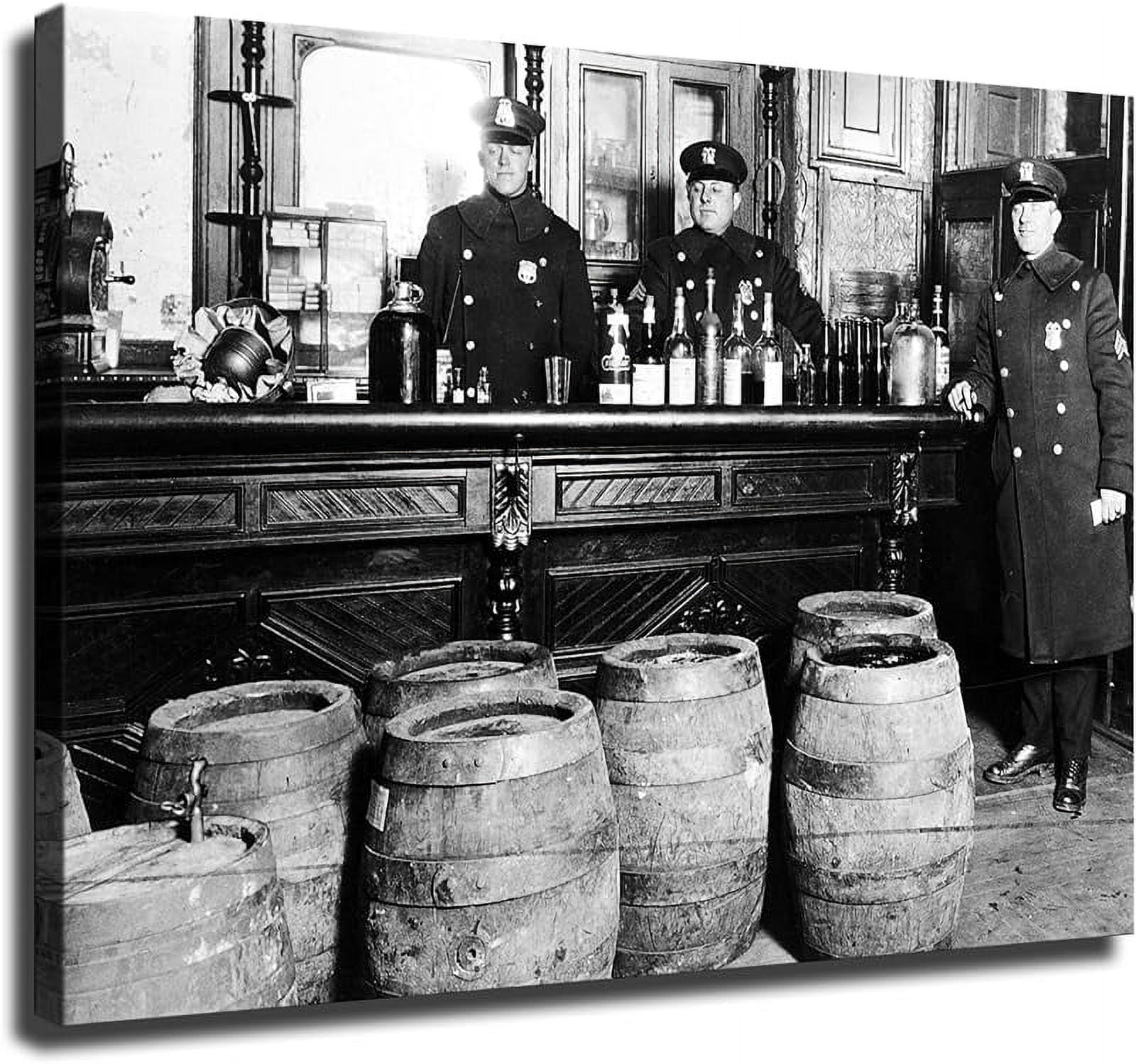 1920s Prohibition Era Speakeasy Police Raid Smugglers Illegal Bar ...
