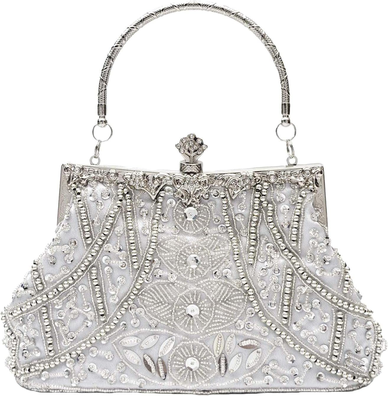 1920s Vintage Beaded Evening Bag for Women Pearl Clutch Bag Sequin ...
