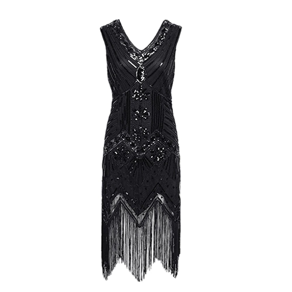 1920s Vintage Dress Ladies Flapper Charleston Dress Gatsby Sequin ...