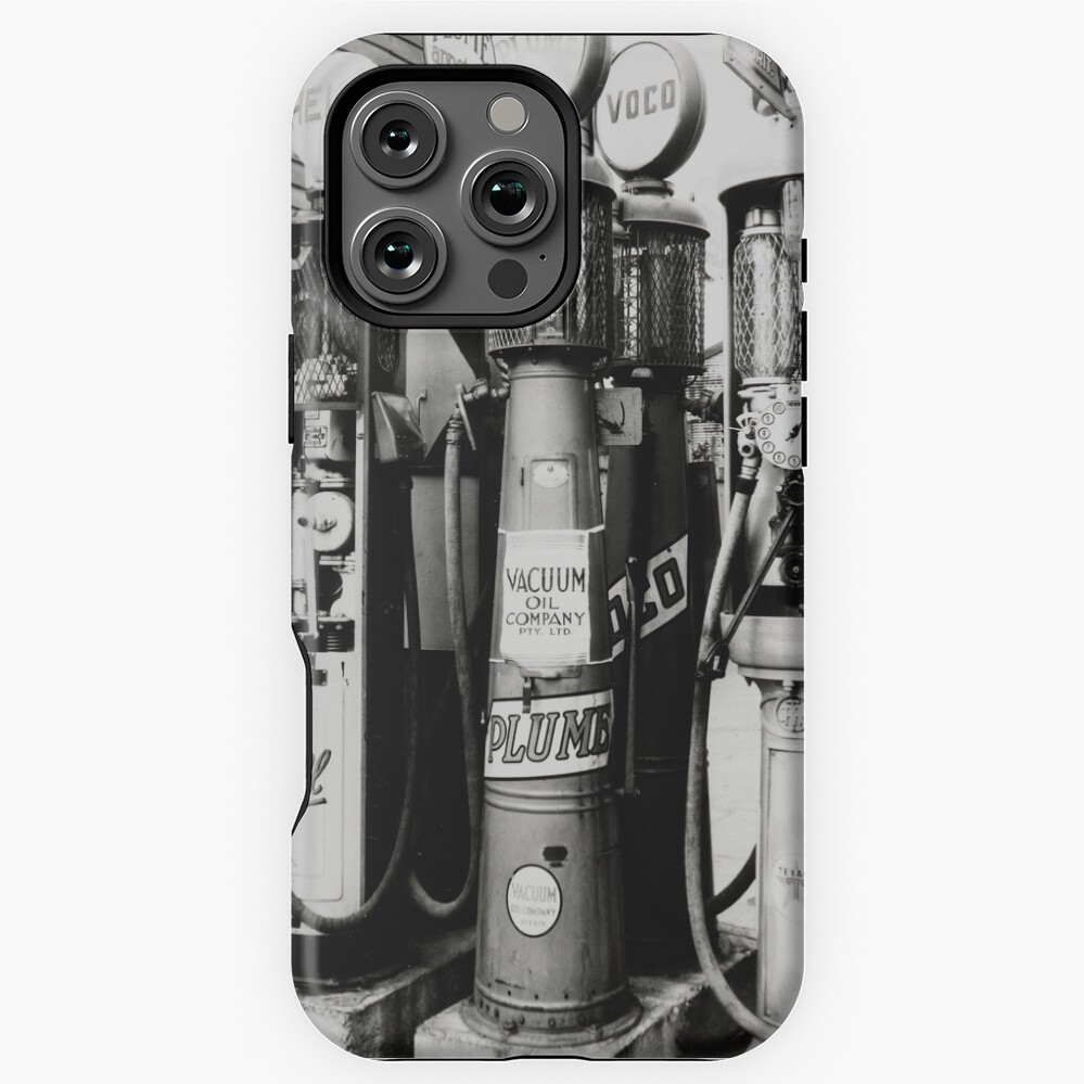 1920s Vintage Globe Gas Station Photo Phone Case for iPhone 16 15 14 13 ...