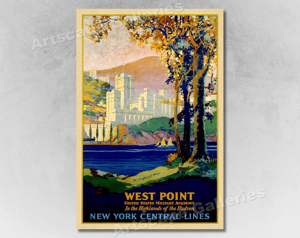 1920s West Point Military Academy Hudson Highlands Vintage Travel ...