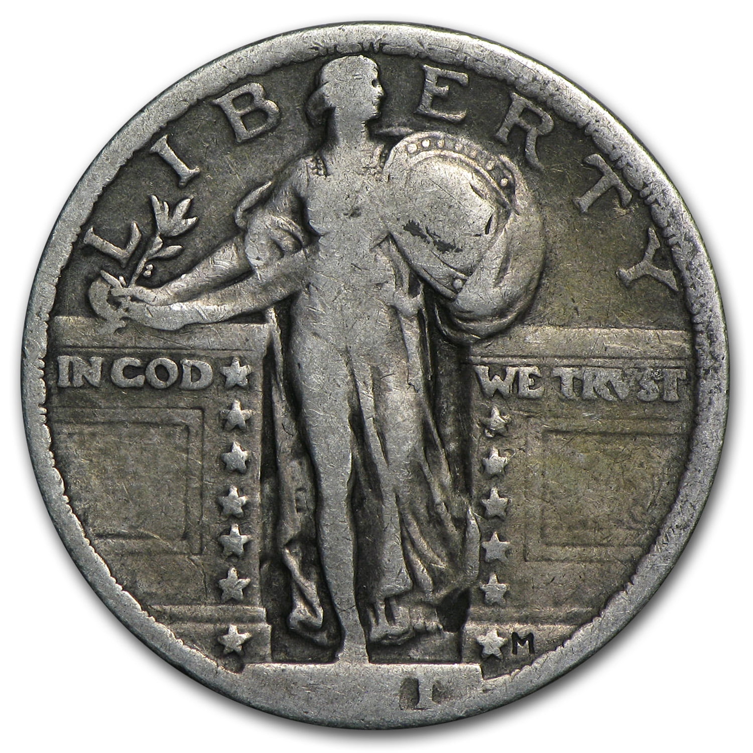 1921 Standing Liberty Quarter VG (Partial Date) - Walmart.com