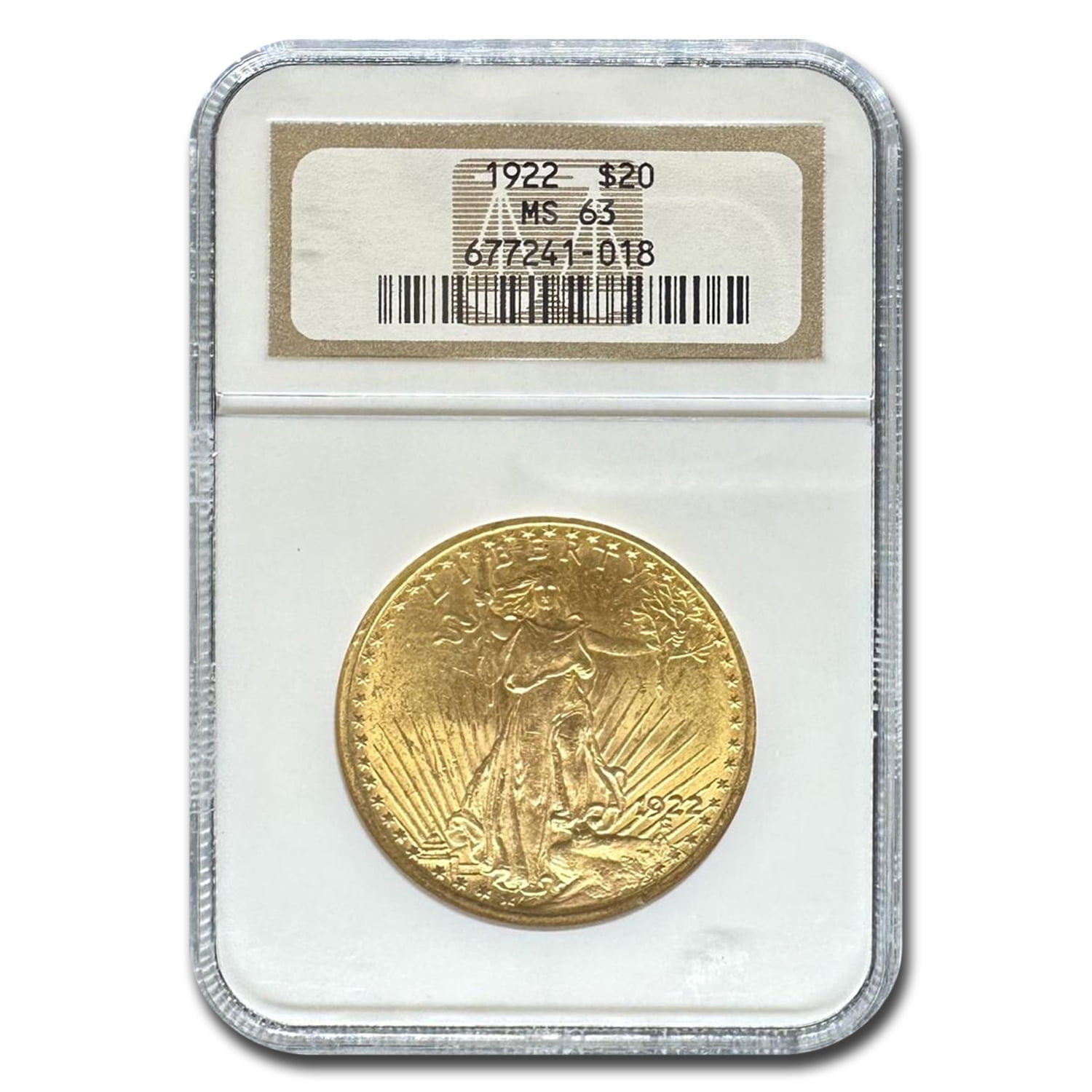 1922 $20 St Gaudens Gold Double Eagle MS-63 NGC - Walmart.com