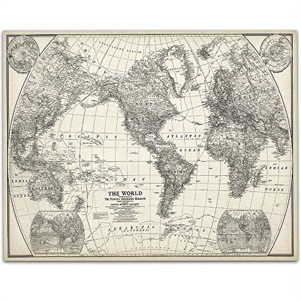 1922 World Map Art Print- 11x14 Unframed Art Print - Great Home Decor ...