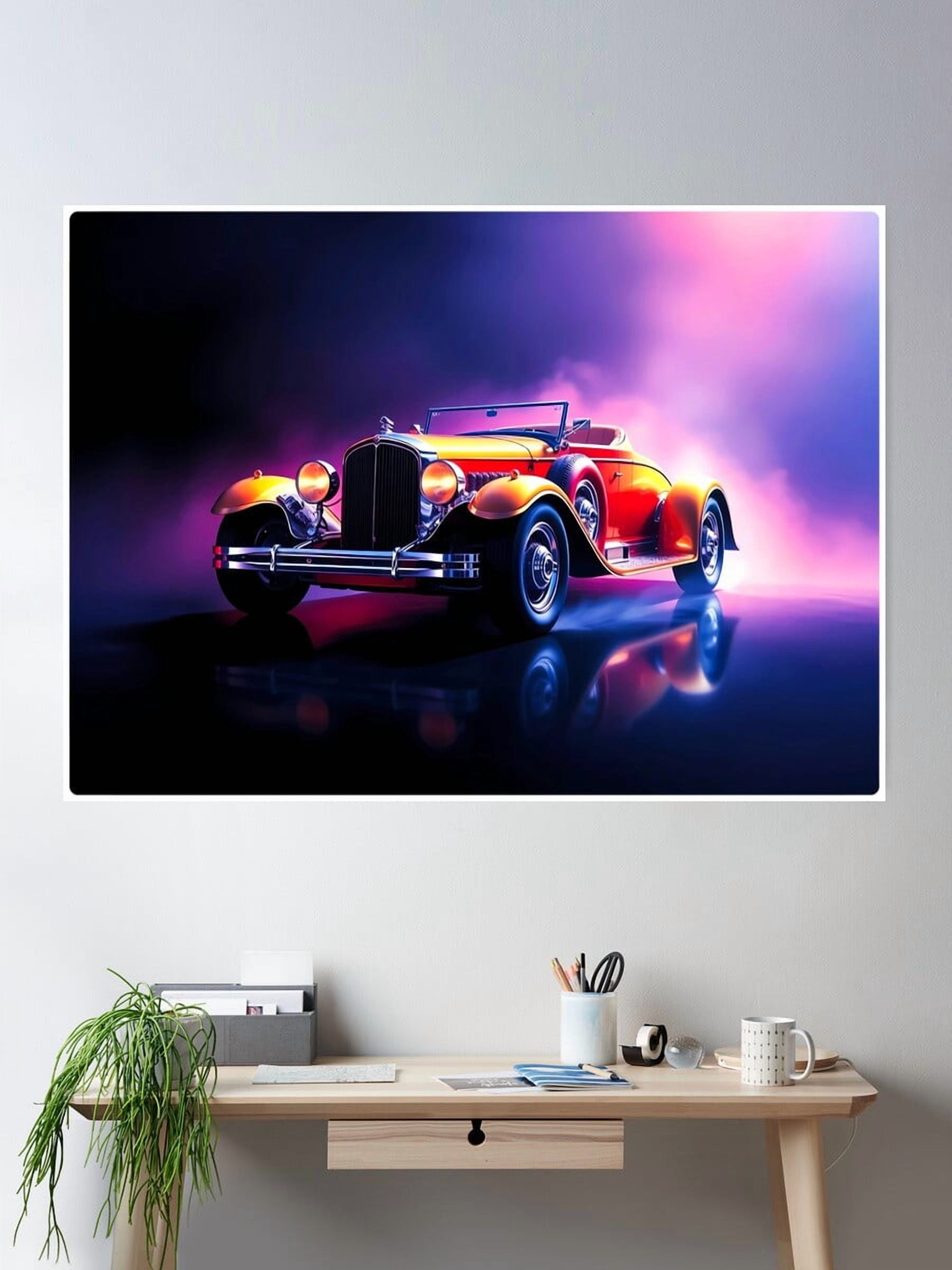 1923 Hot-Rod Classic Poster Wall Art Modern Wall Decor For Living Room ...