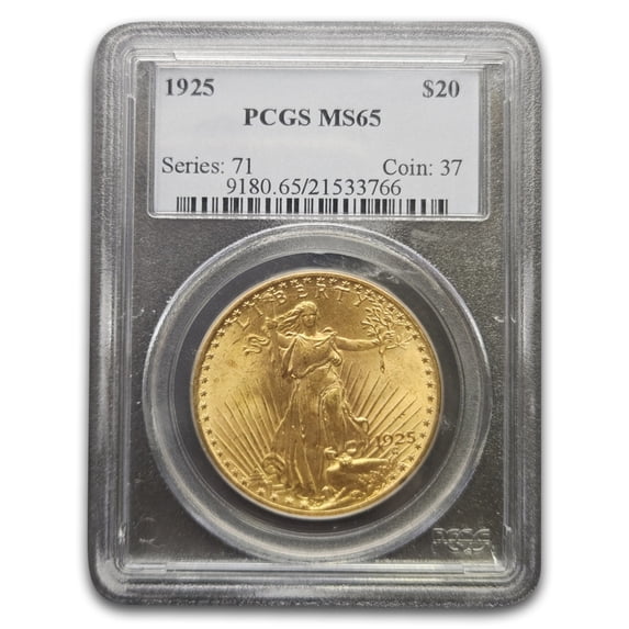 1925 $20 St Gaudens Gold Double Eagle MS-65 PCGS - Walmart.com