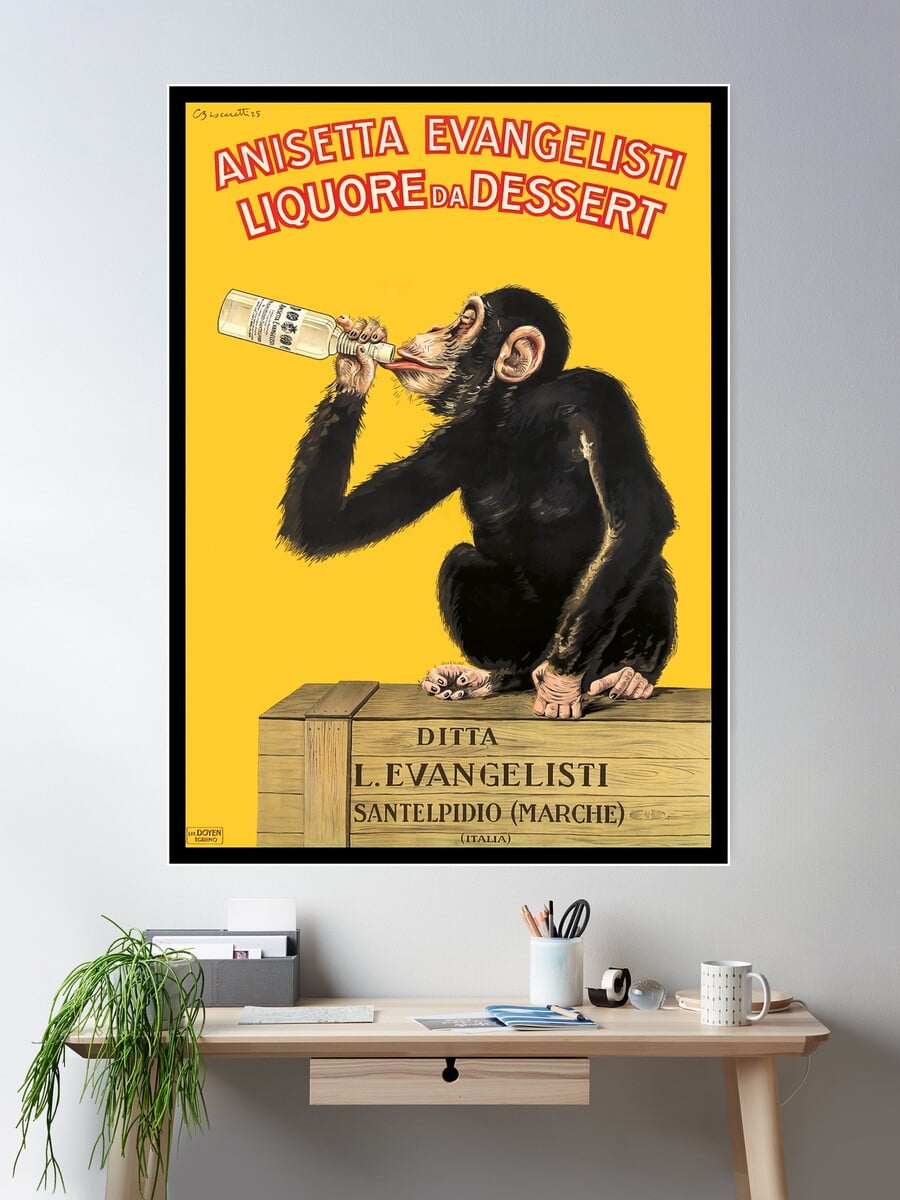 1925 Anisetta Evangelista Italian Advertising Poster Poster Wall Art ...