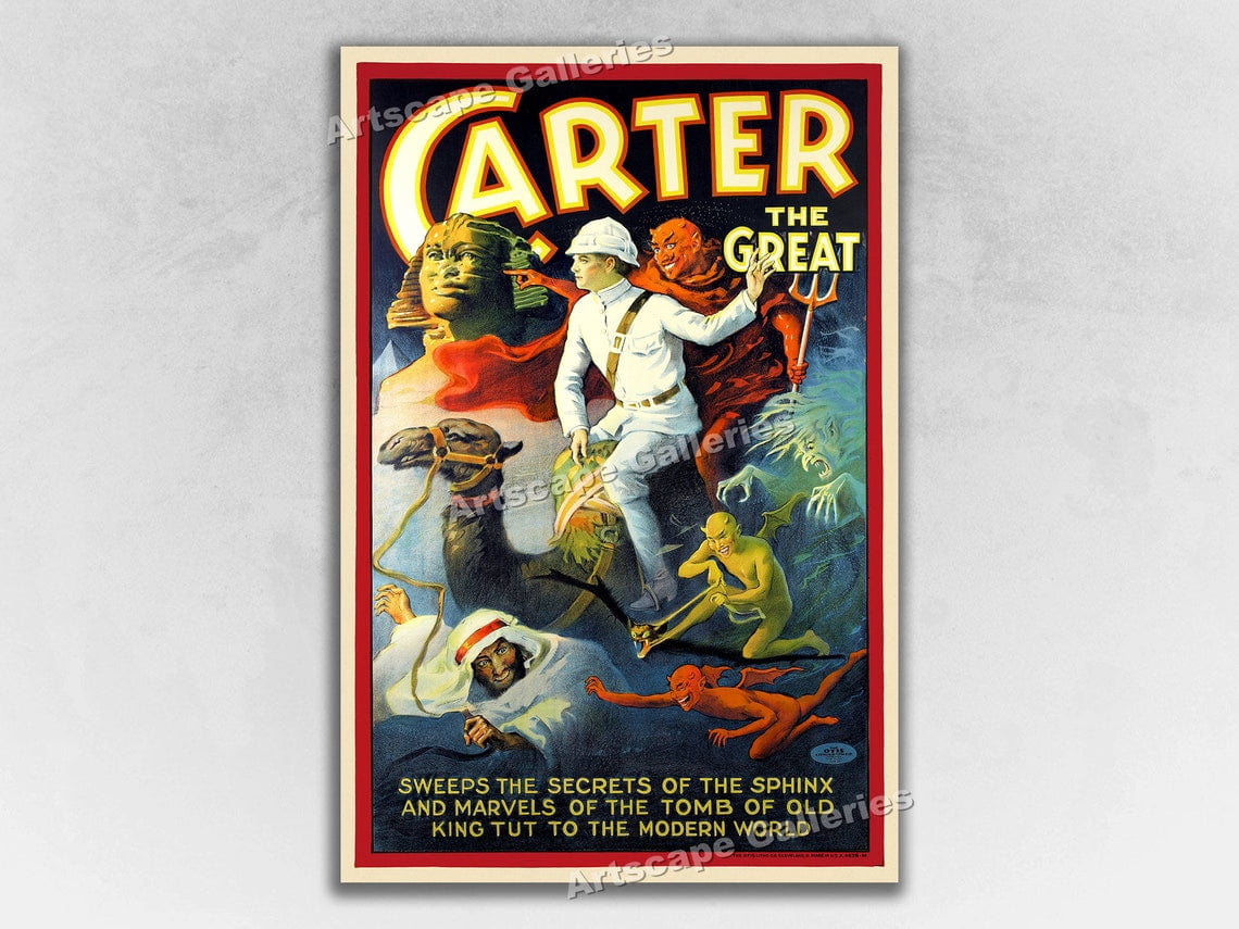 1926 Carter the Great Secrets of the Sphinx Vintage Magic Art Graphic ...