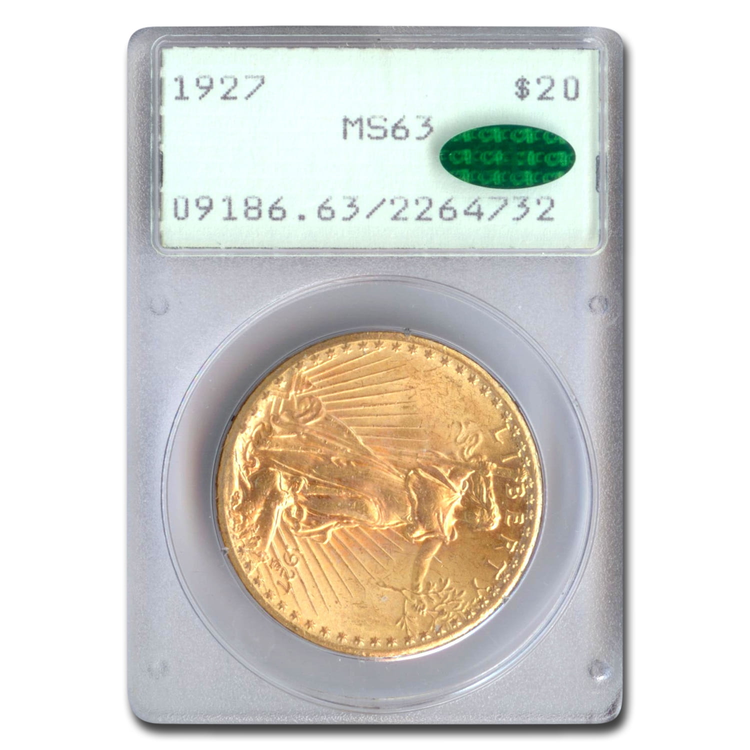 1927 $20 Saint-Gaudens Gold Double Eagle MS-63 PCGS CAC (Rattler) - Walmart.com