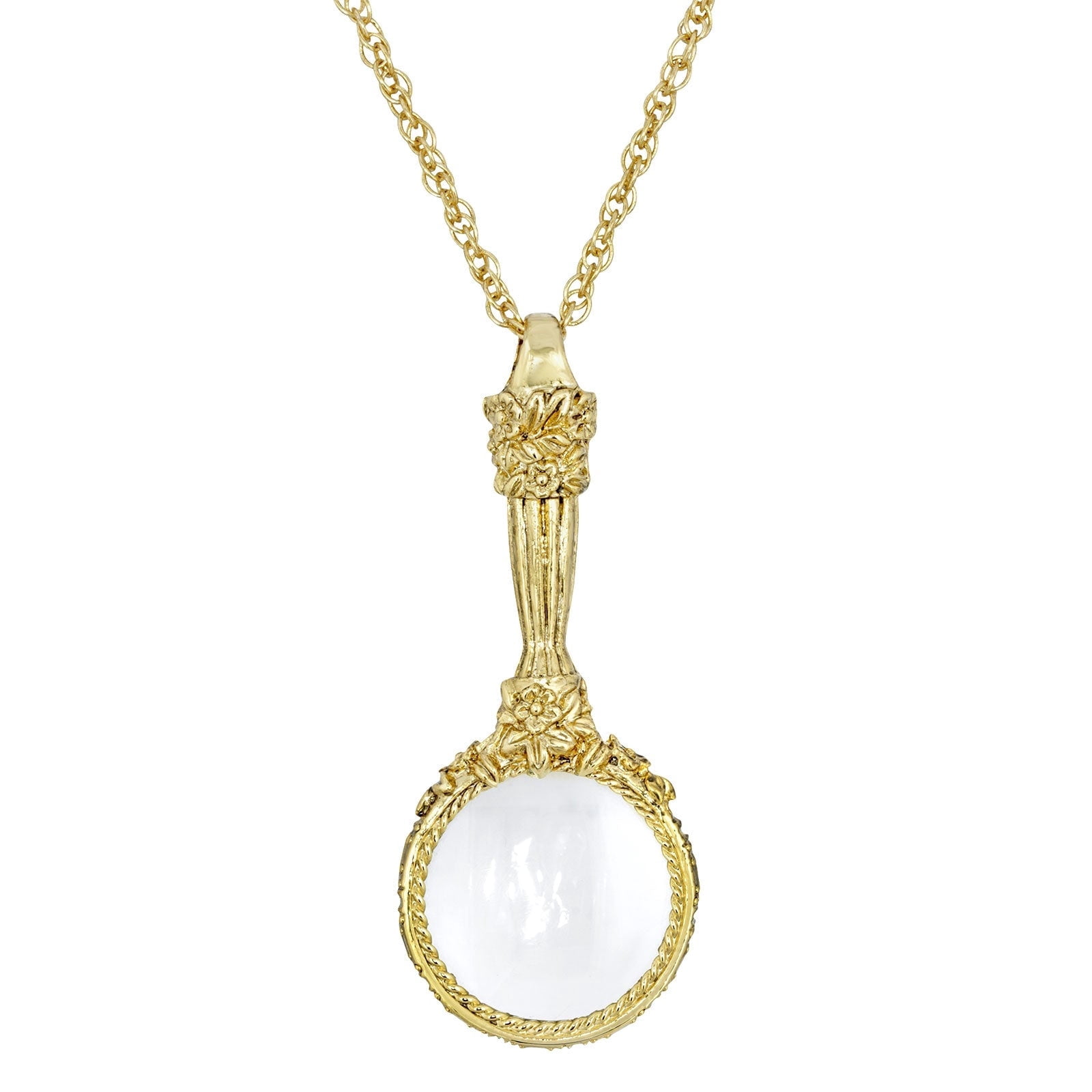 1928 Jewelry 14K Gold Dipped Romantic Interlude Magnifying Glass ...