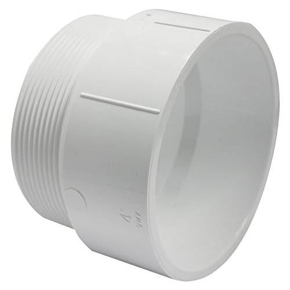 192874 PVC DWV Male Adapter, 4-Inch, White - Walmart.com