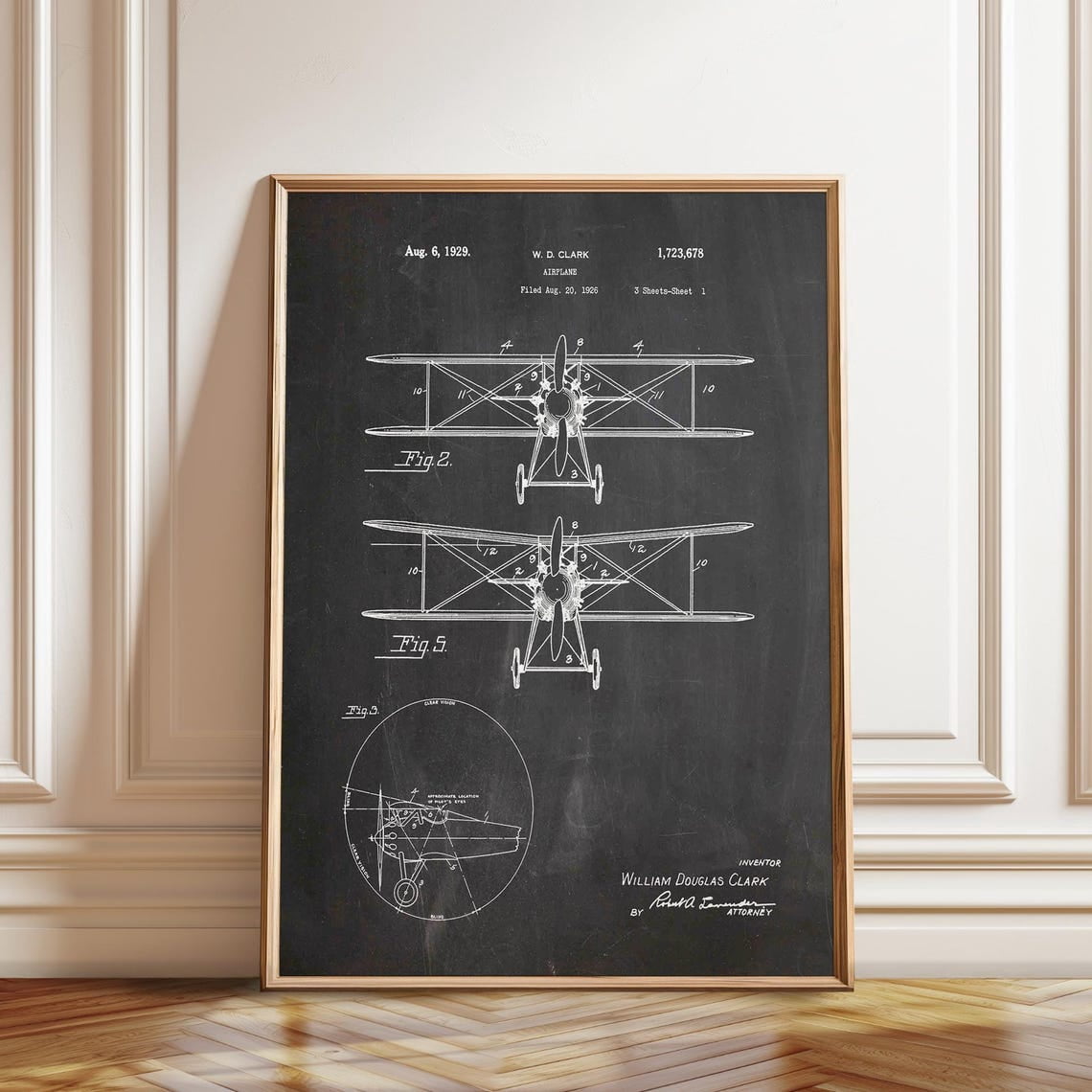 1929 Biplane Blueprint Aviation Enthusiast Wall Art, Unframed Paper ...
