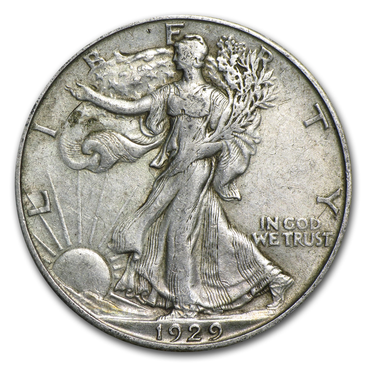 1929-D Walking Liberty Half Dollar XF - Walmart.com