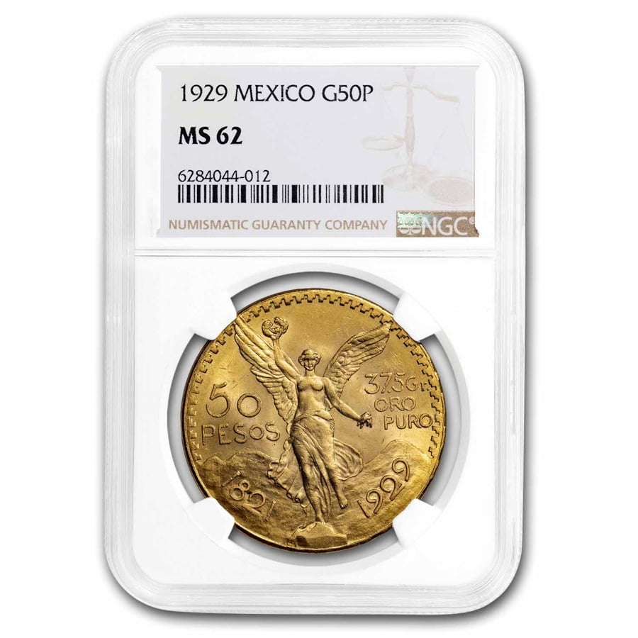 1929 Mexico Gold 50 Pesos MS-62 NGC - Walmart.com