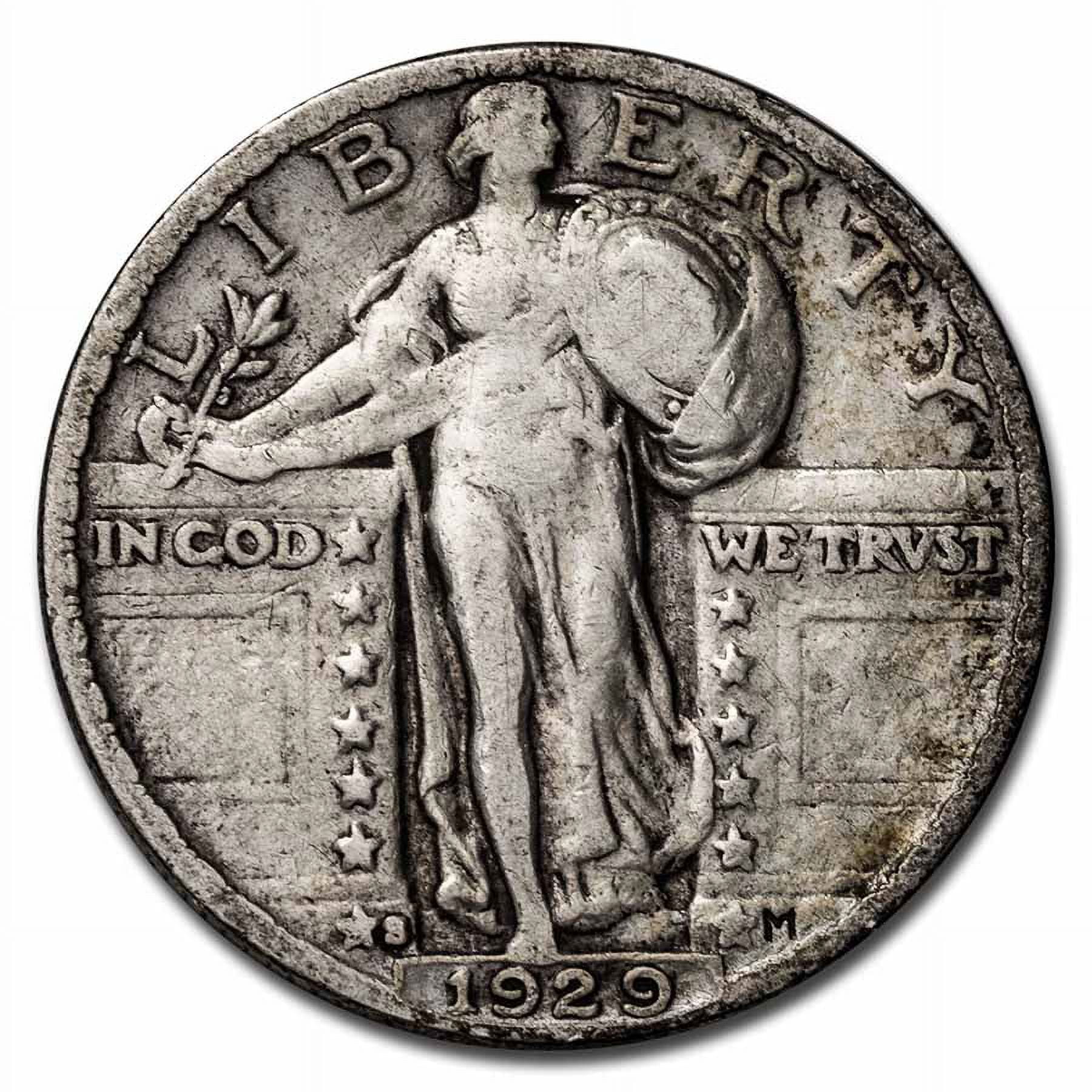 U.S. Mint 1929-S Standing Liberty Quarter, Silver Coin, Eagle Reverse ...