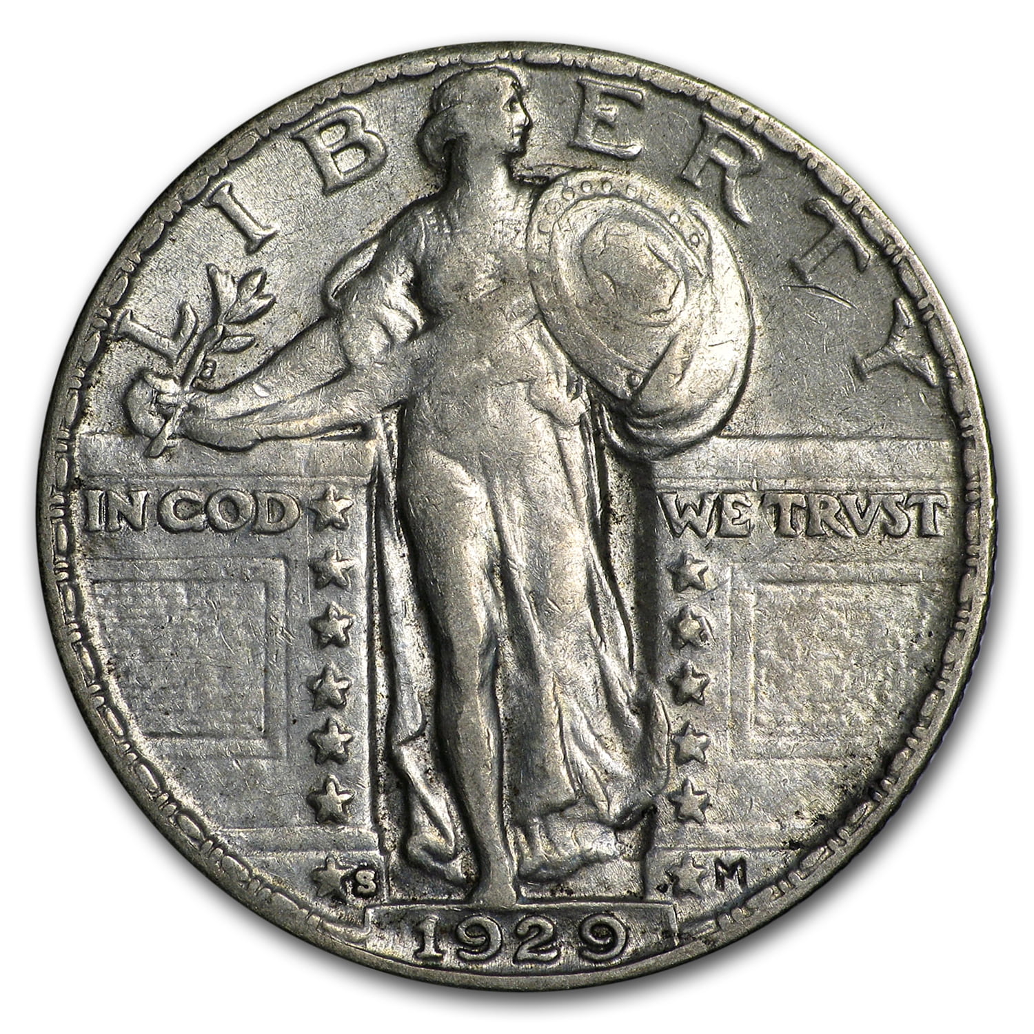 1929-S Standing Liberty Quarter XF - Walmart.com