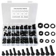 TLEEP Hexagon Machine Screws Nut and Bolt Sets, Carbon Steel Black, 192 ...