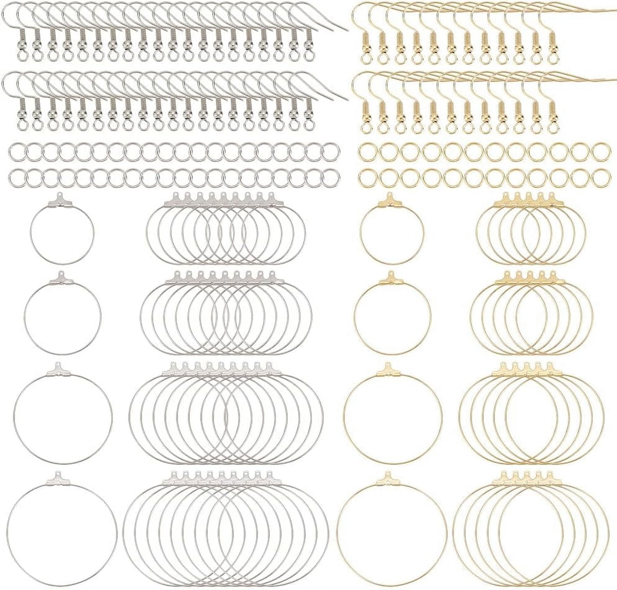 192pcs Earring Making Kit with Round Beading Hoop Earring Finding ...
