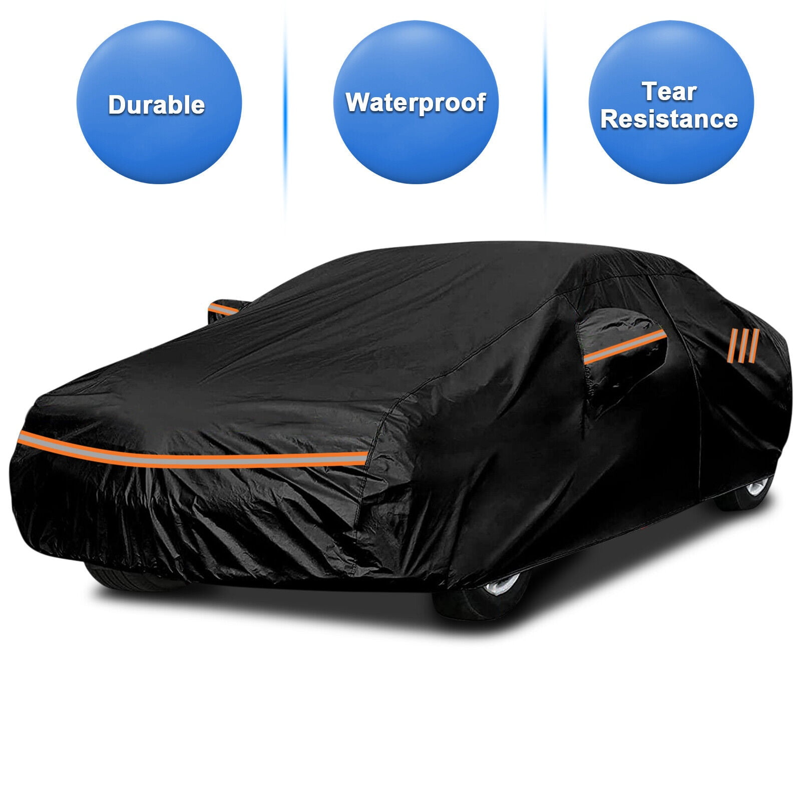 193" Universal Sedan Car Cover Waterproof Upgraded Material Outdoor ...