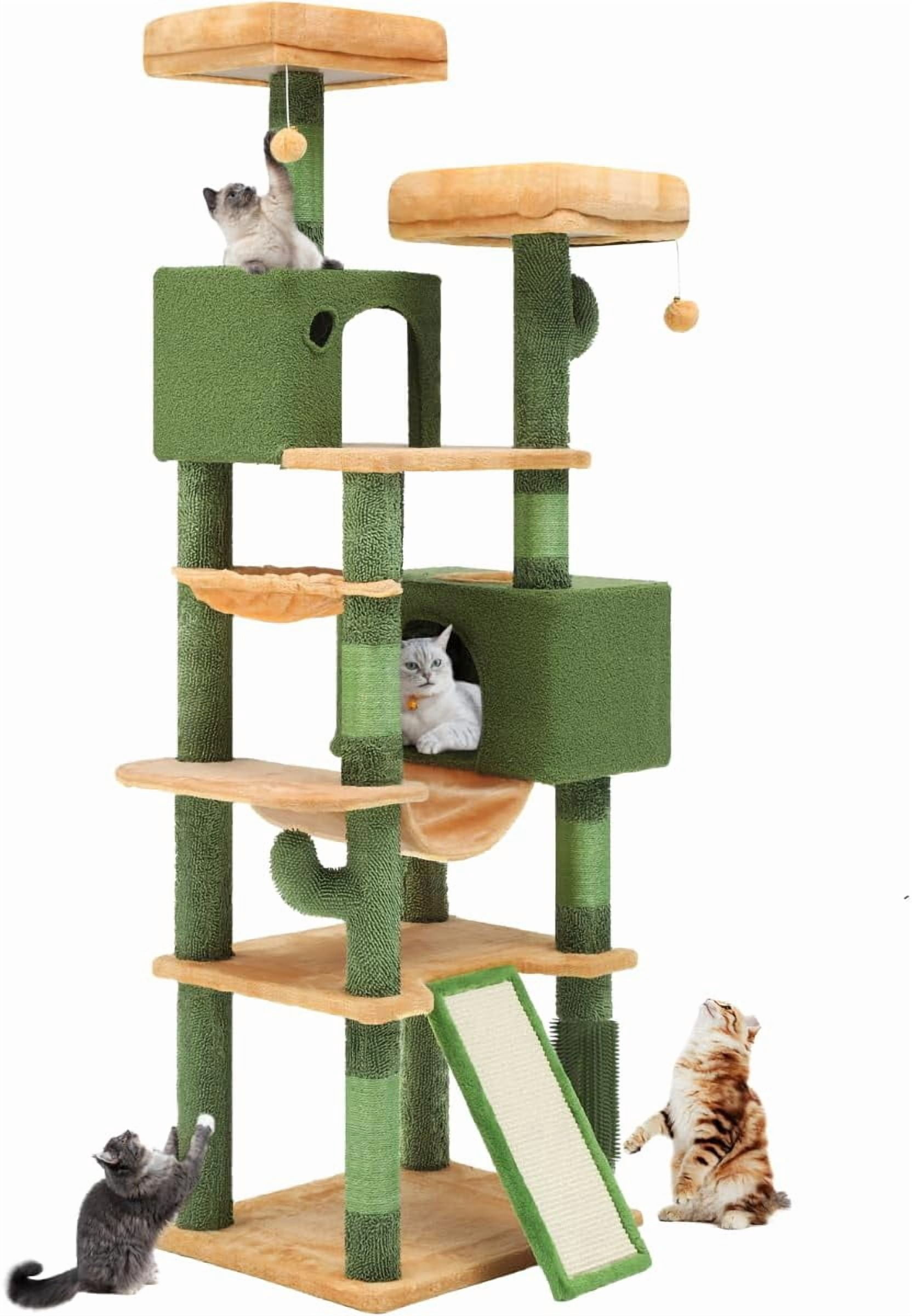 193 cm Tall Cactus Tower for Large Cats,76 inch Tree for Indoor Large ...