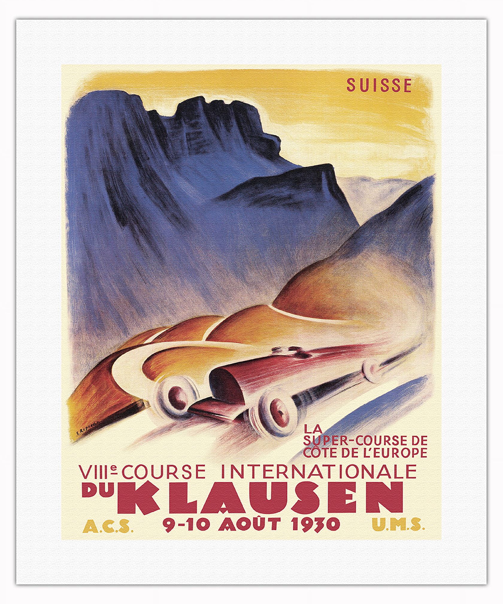 1930 International Du Klausen Hill Climb Race Switzerland - Vintage ...