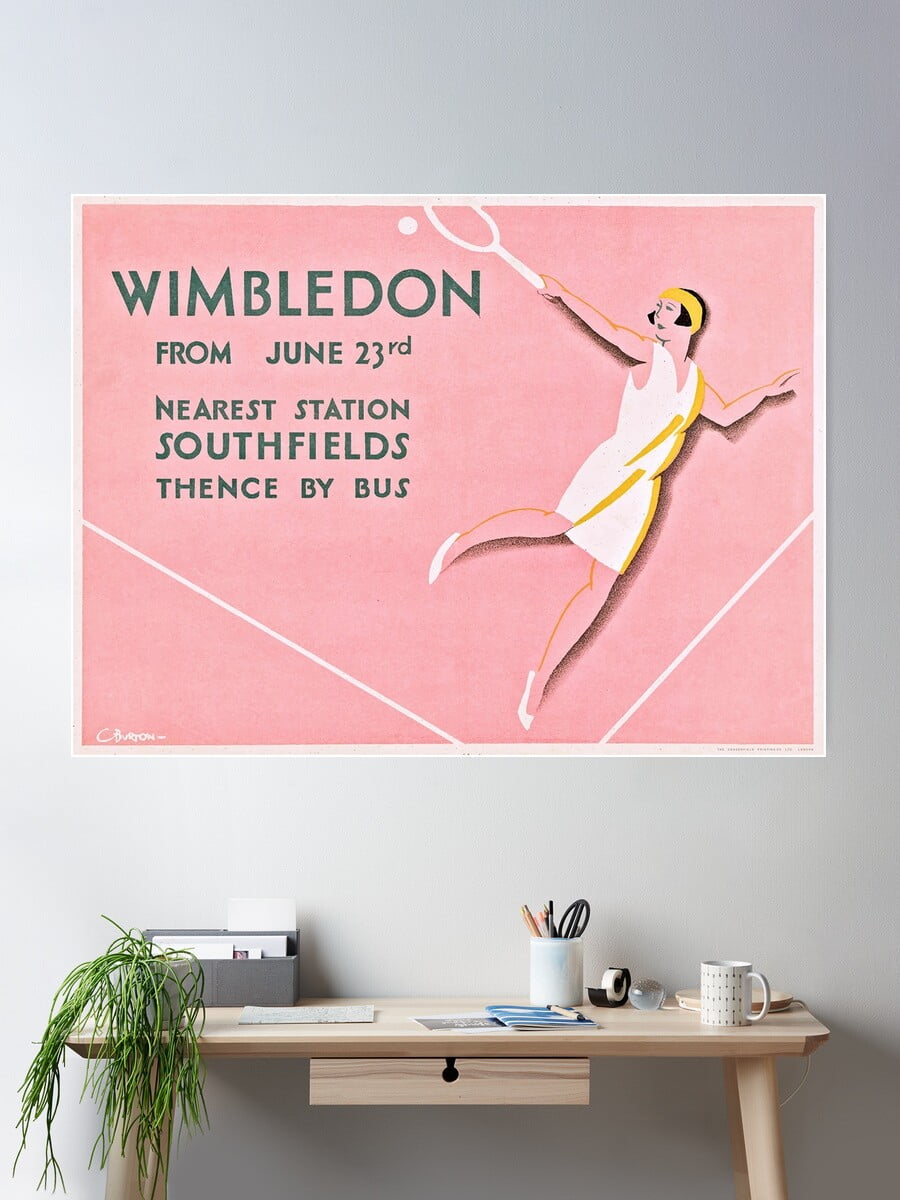 1930 Wimbledon Championships Advertising Poster Poster Wall Art, Modern ...