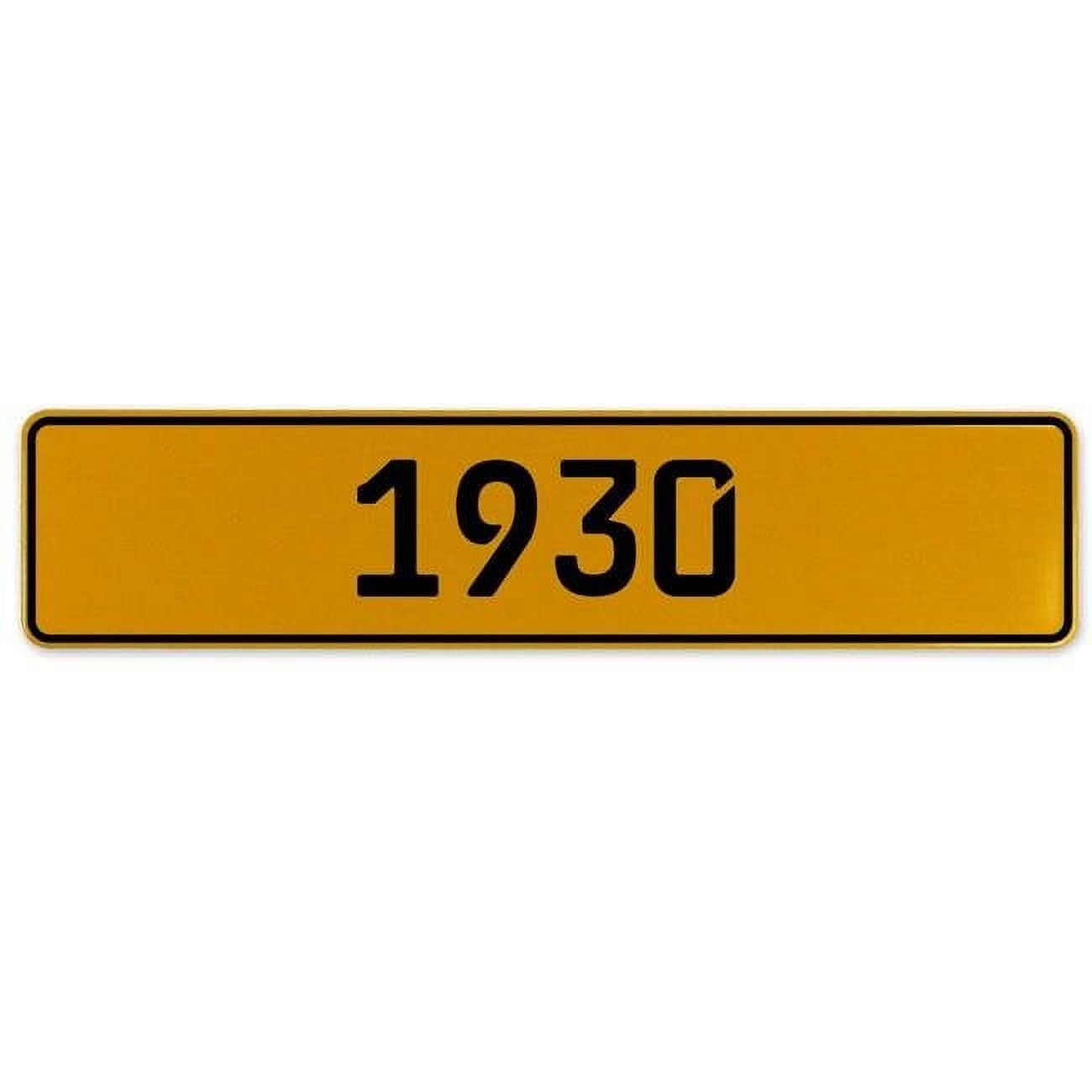 1930 Year - Yellow Aluminum Street Sign Mancave Euro Plate Name Door ...