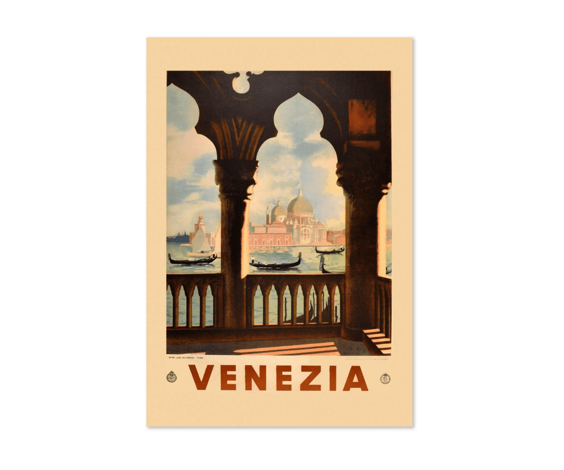 1930S St Marks Basilica Venice Vintage Style Italian Travel Poster ...