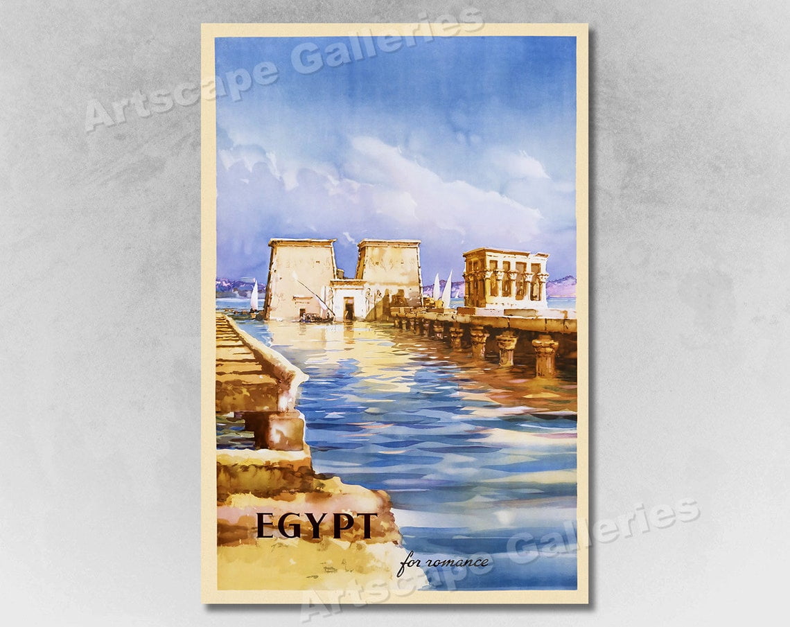 1930s "Egypt For Romance" Vintage Style Classic Travel, Stretched ...