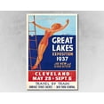 1930s Great Lakes Exposition Cleveland Vintage Style Travel, Unframed ...