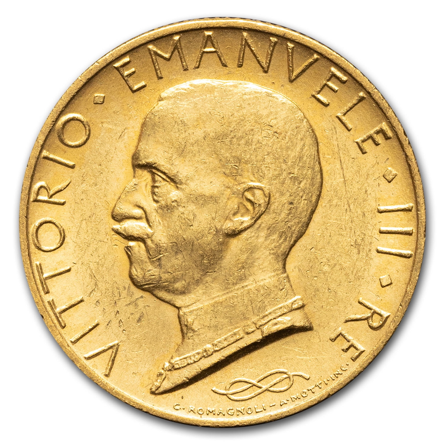 1931-1933 Italy Gold 100 Lire Vittorio Emanuele III AU - Walmart.com