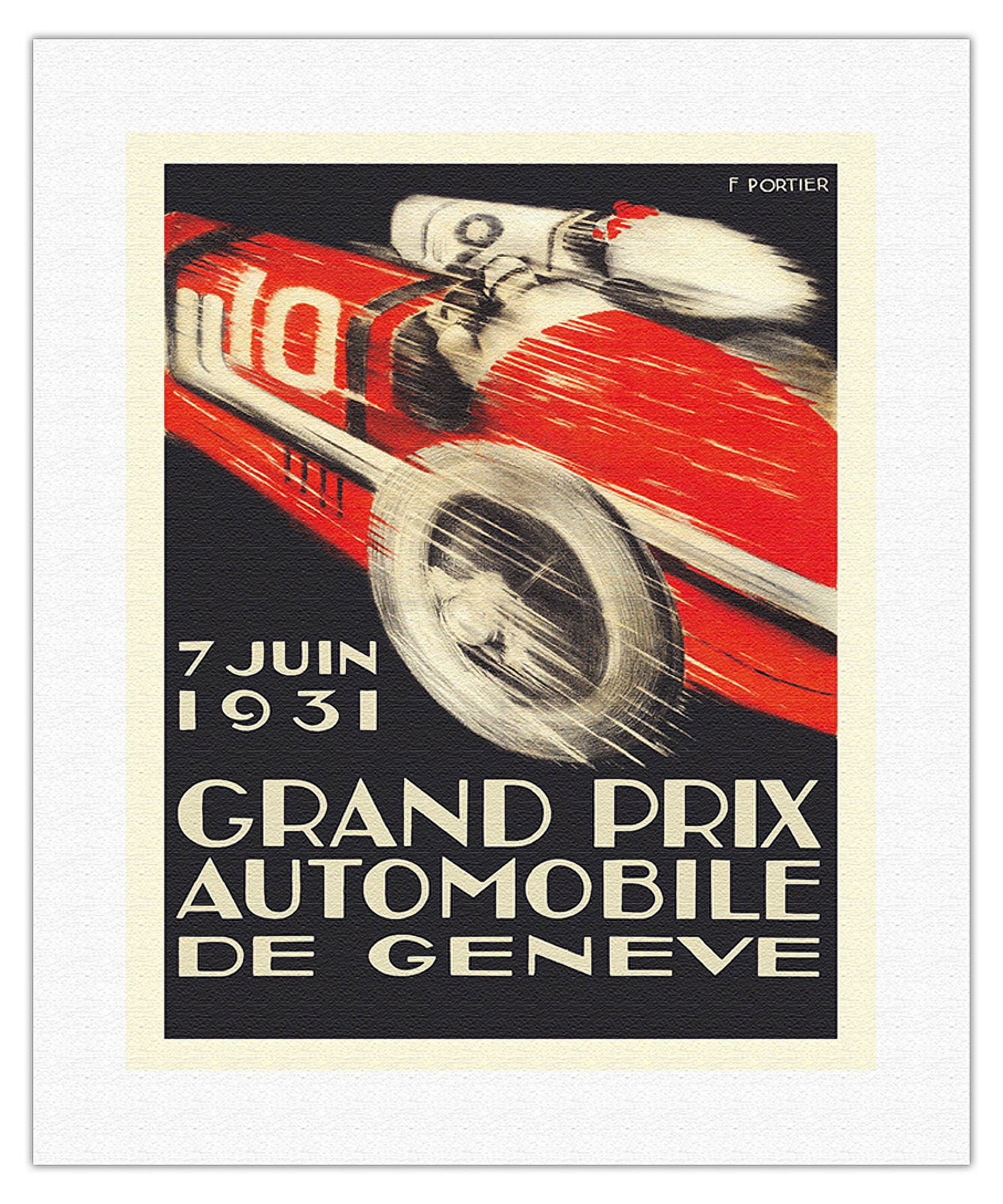 1931 Geneva Grand Prix - Switzerland - Vintage Car Racing Poster by ...
