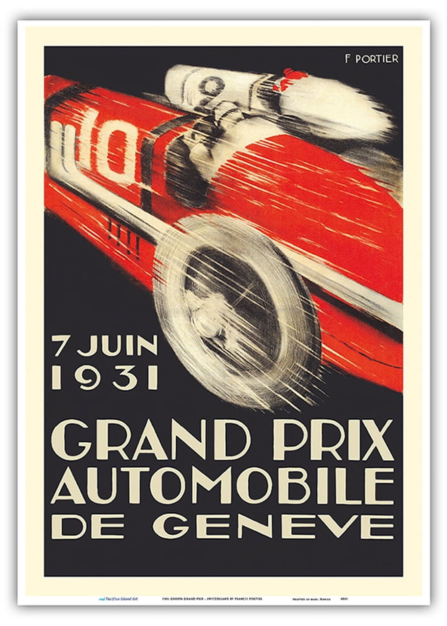 1931 Geneva Grand Prix - Switzerland - Vintage Car Racing Poster by ...