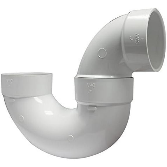 193204 PVC DWV P Trap SW HXH, 4-Inch, White$$Plumbing & HVAC - Walmart.com
