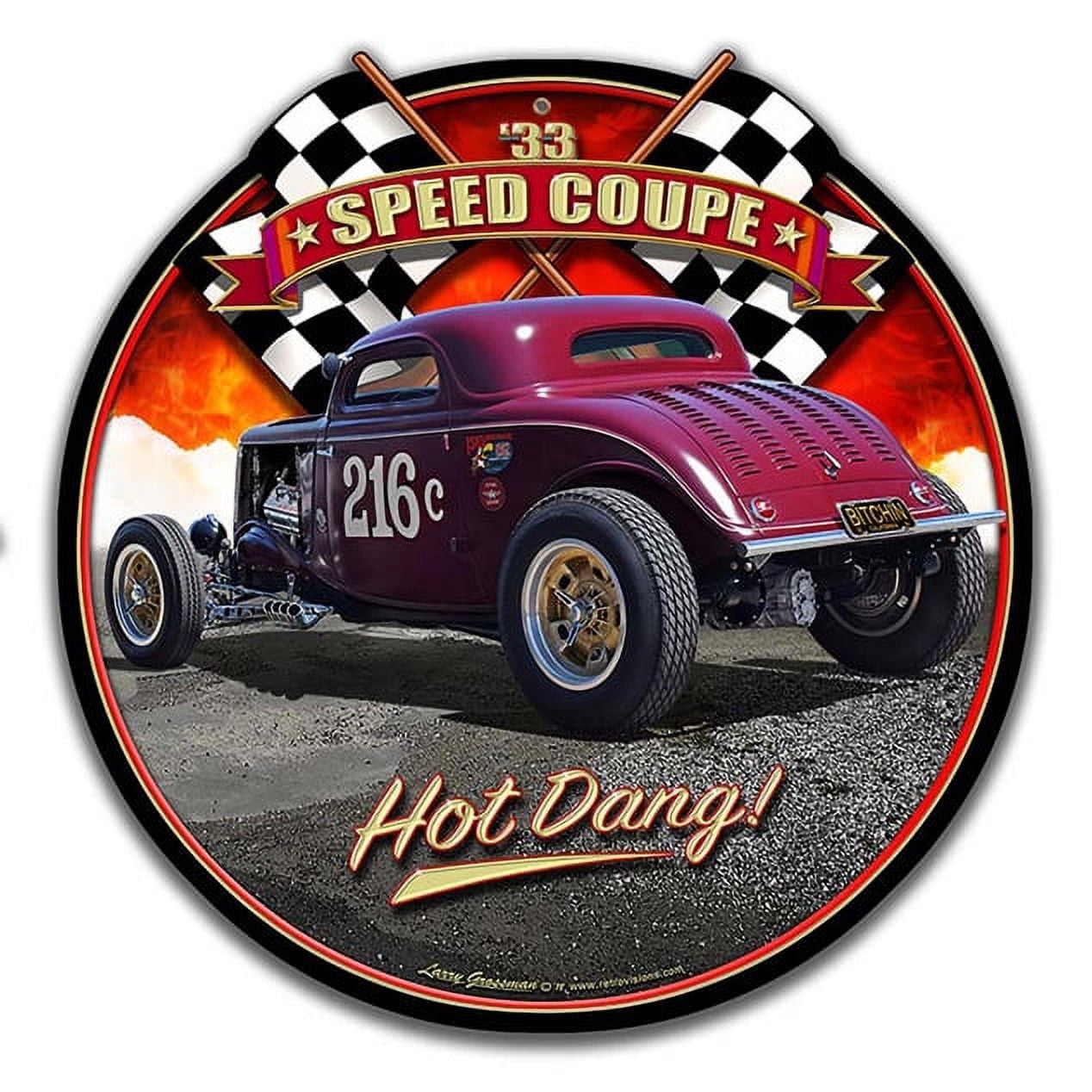 1933 Speed Coupe Plasma Vintage Sign “Made in the USA with heavy gauge ...