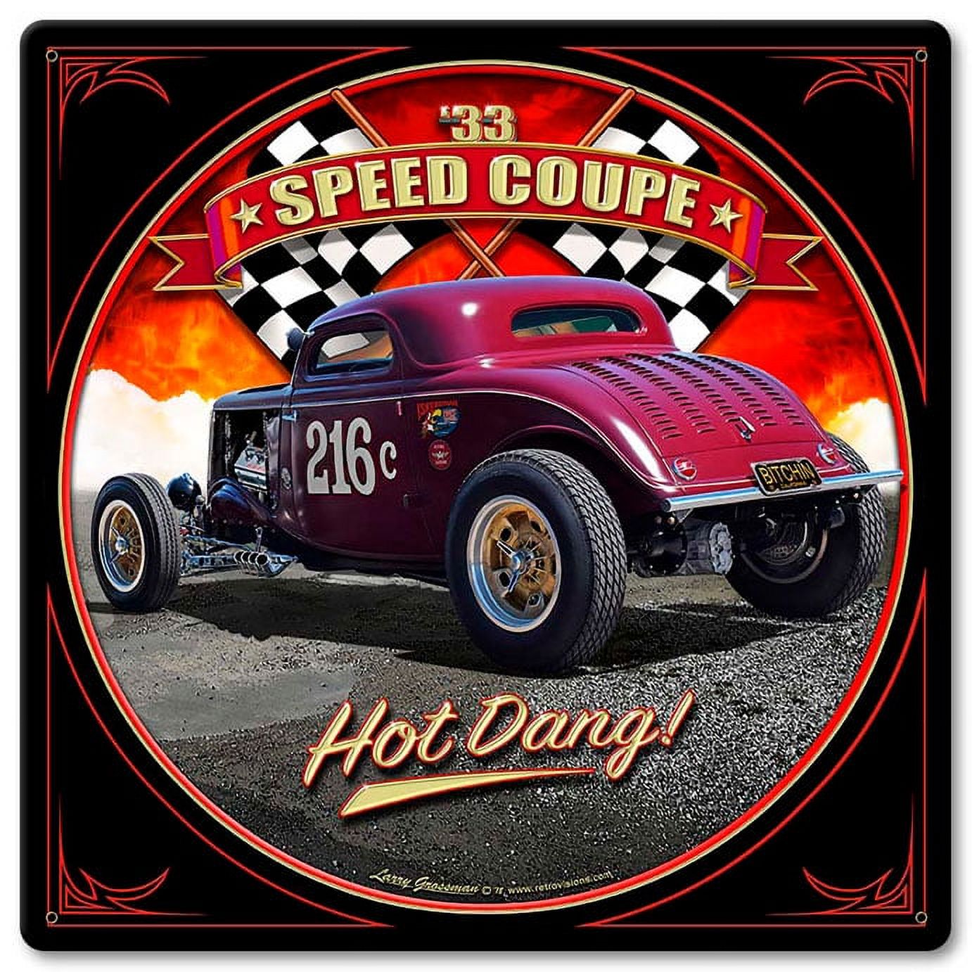 1933 Speed Coupe Vintage Sign “Made in the USA with heavy gauge steel ...