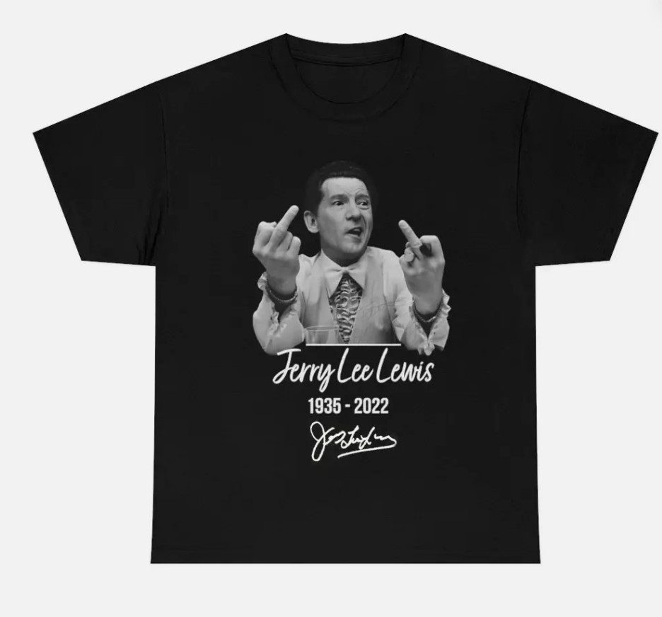 1935 2022 Fu king Caricature Jerry Lee Lewis Shirt Black Unisex S-5XL ...