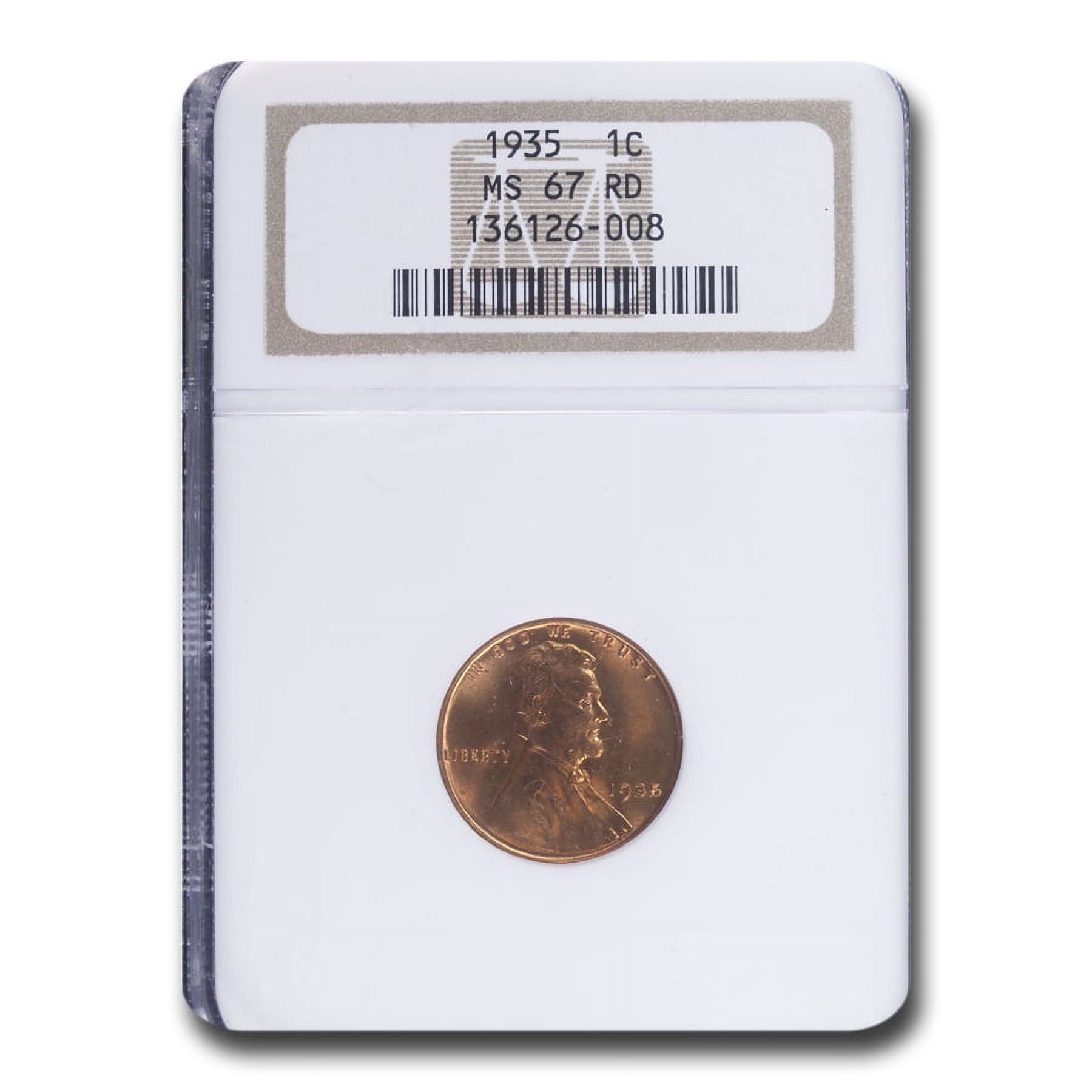 1935 Lincoln Cent MS-67 NGC (Red) - Walmart.com