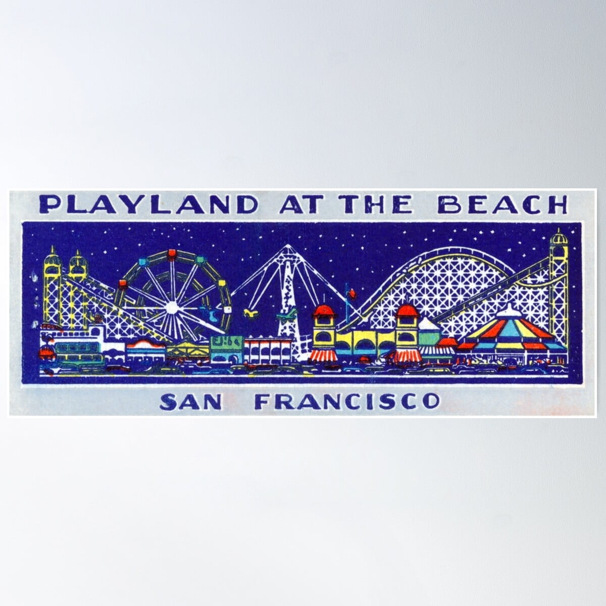 1935 Playland San Francisco Poster Wall Art, Modern Wall Decor For ...