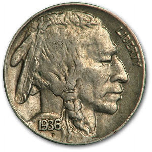 1936-S Buffalo Nickel AU - Walmart.com