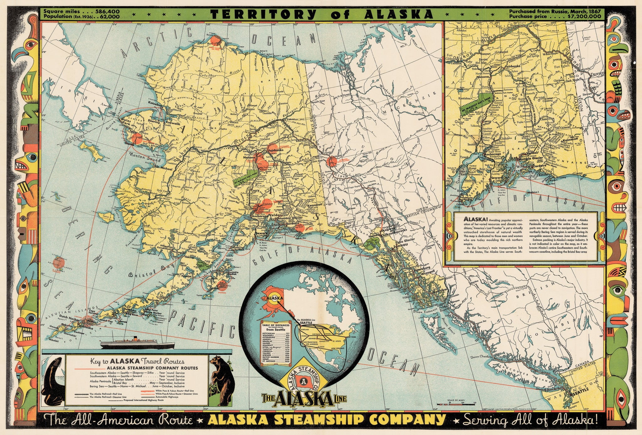 1936 The Alaska Line: Alaska Steamship Co. - Walmart.com