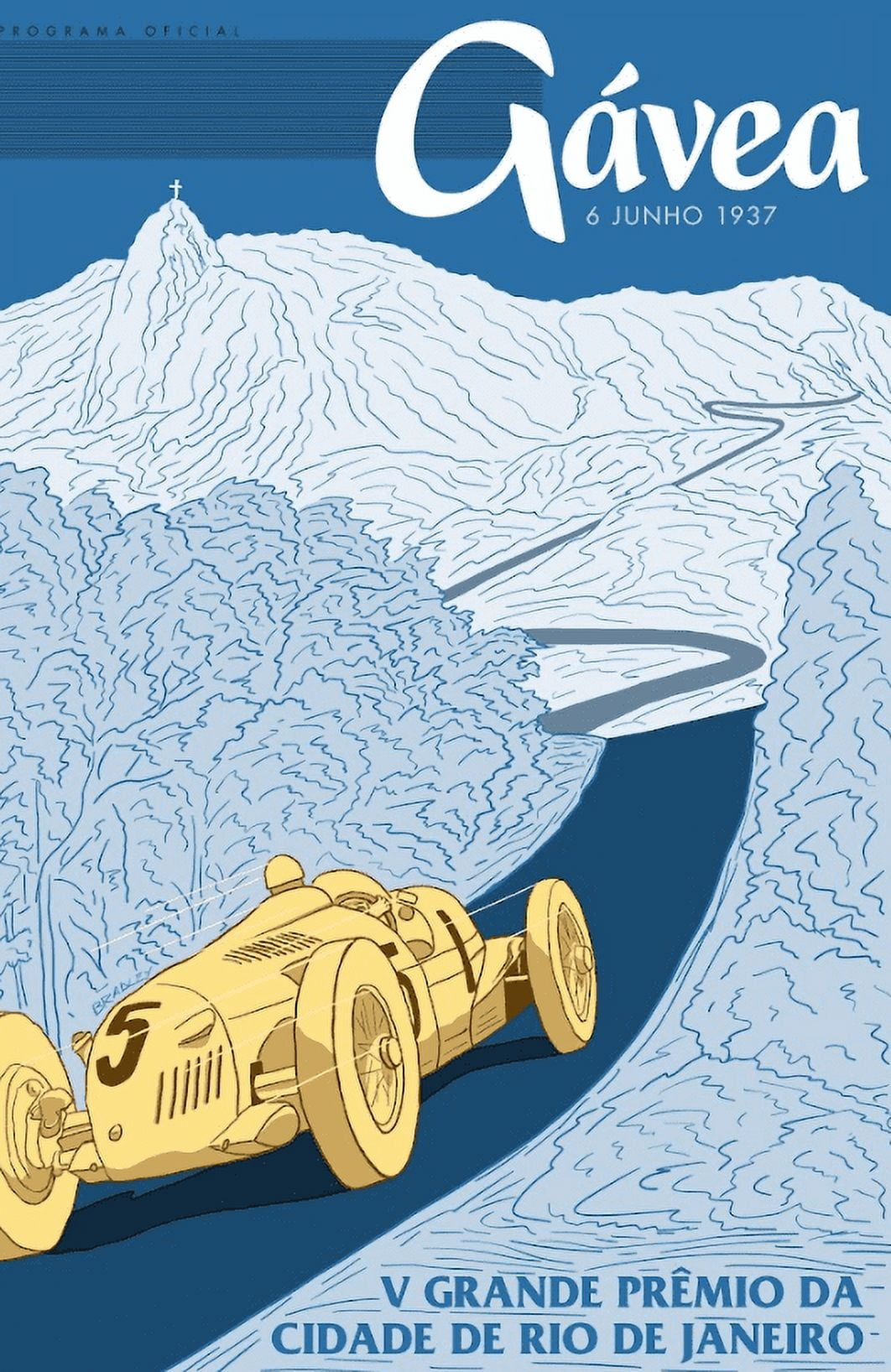 1937 Car Racing Poster - Historic Motorsport Event, Iconic Pre-War ...