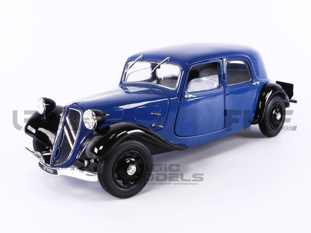 1937 Citroen Traction Dark Blue and Black 1/18 Diecast Model Car by Solido - Walmart.com