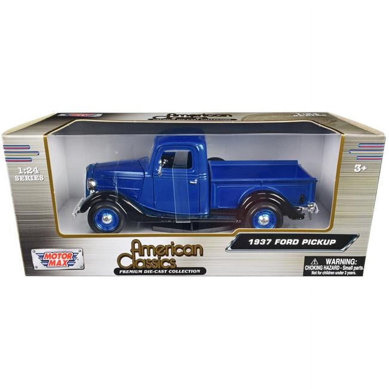 1937 Ford Pickup Truck Blue Metallic & Black American Classics 1-24 ...