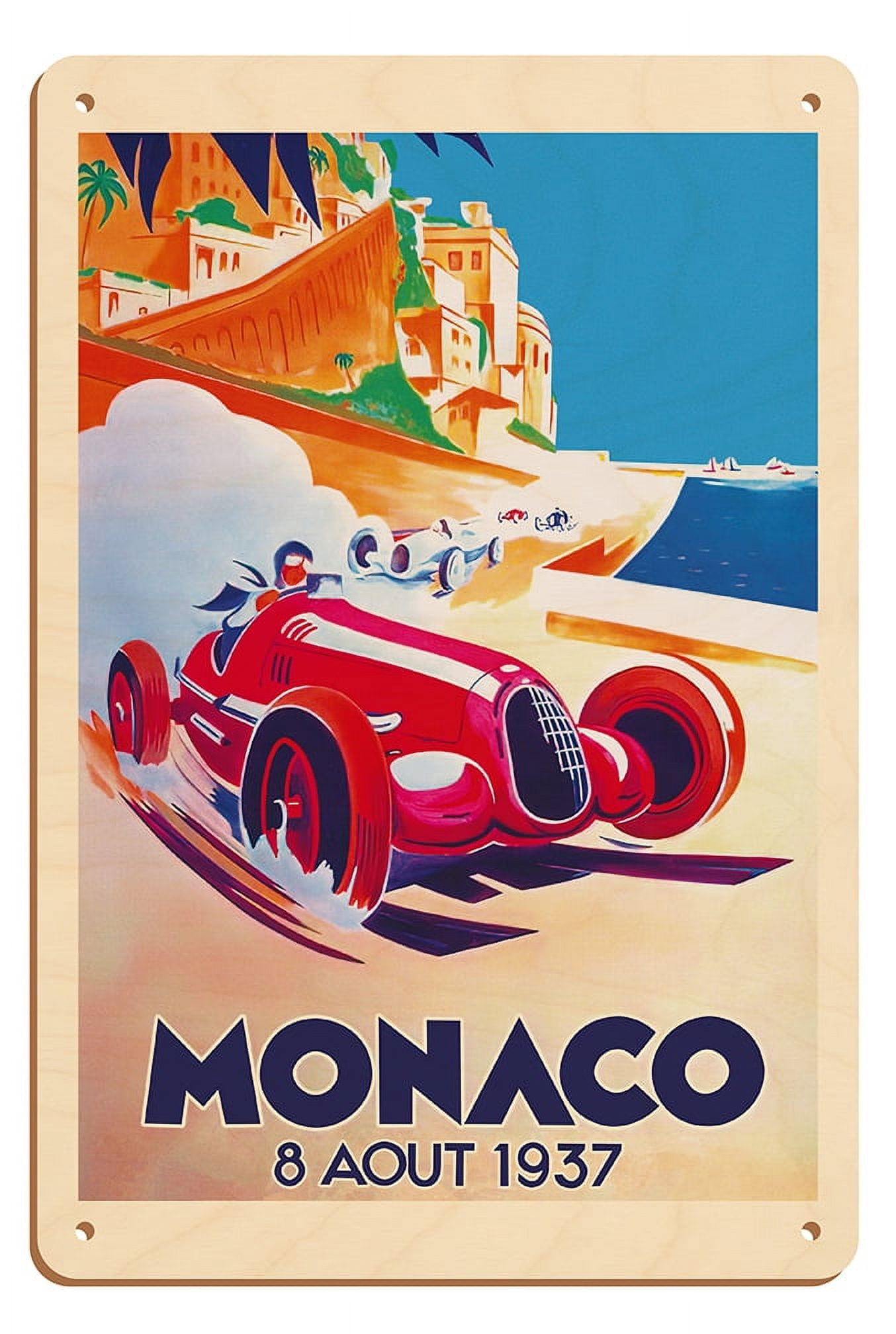 1937 Monaco Grand Prix - Vintage Car Racing Poster by Géo Ham (Georges ...