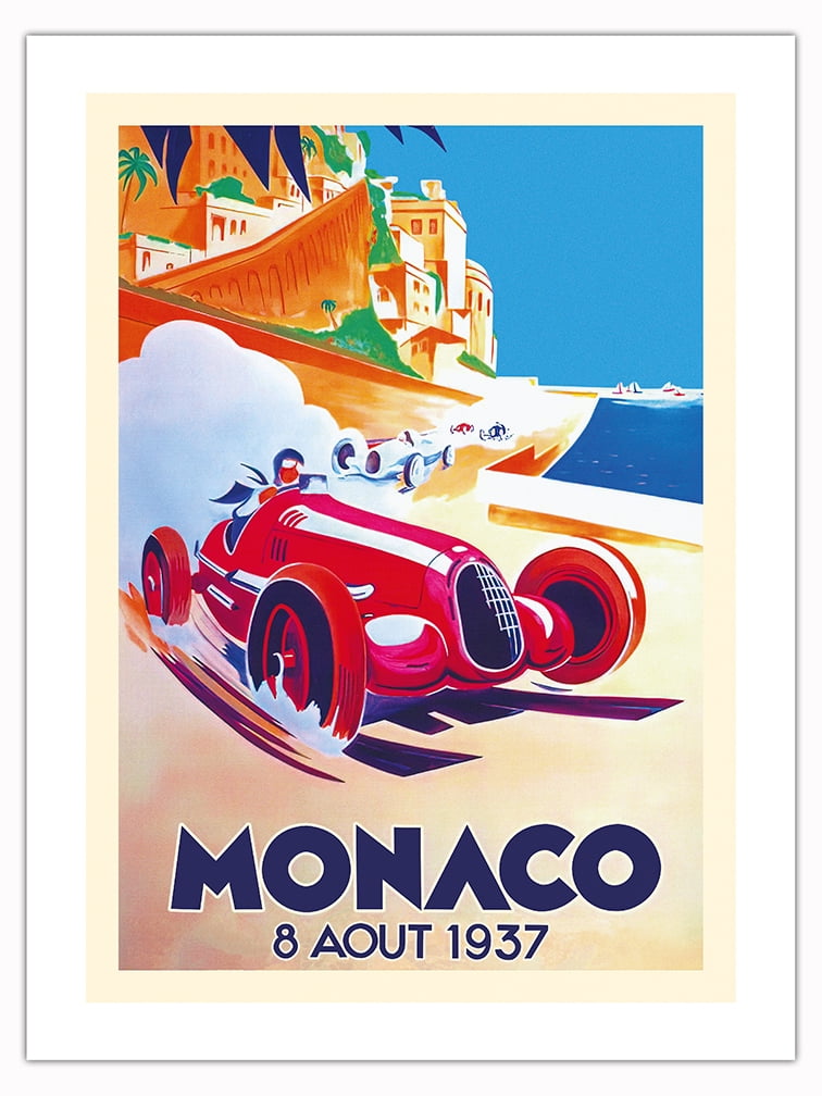 1937 Monaco Grand Prix - Vintage Car Racing Poster by Géo Ham (Georges ...