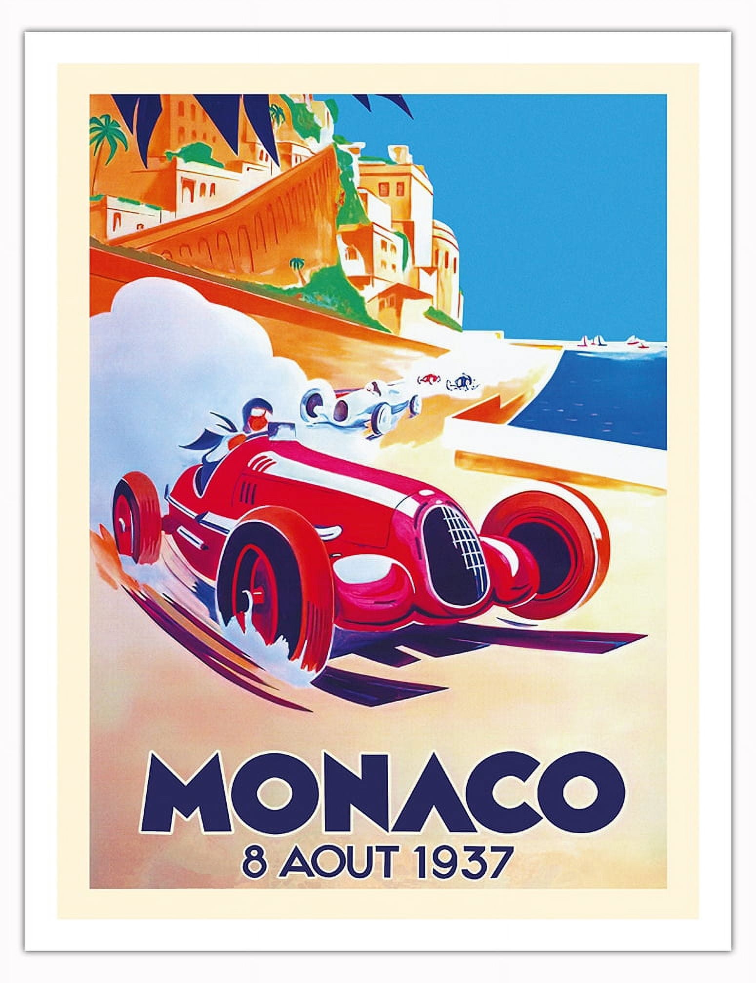 1937 Monaco Grand Prix - Vintage Car Racing Poster by Géo Ham (Georges ...