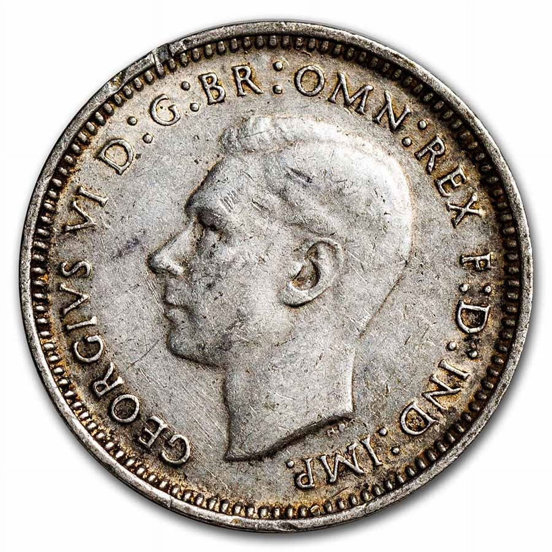 1938-1944 Australia Silver 3 Pence George VI Avg Circ - Walmart.com