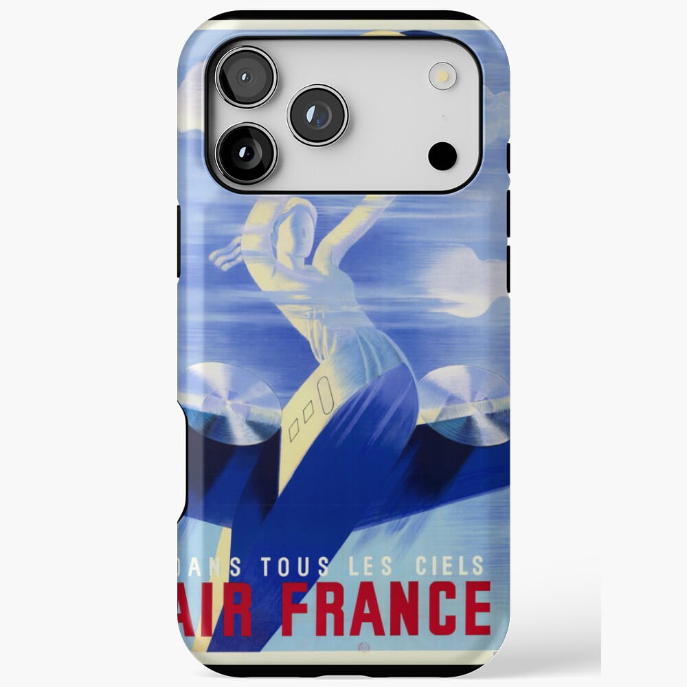 1938 Air France Art Deco Valerio For iPhone 11-17 Pro Max Phone Tough ...