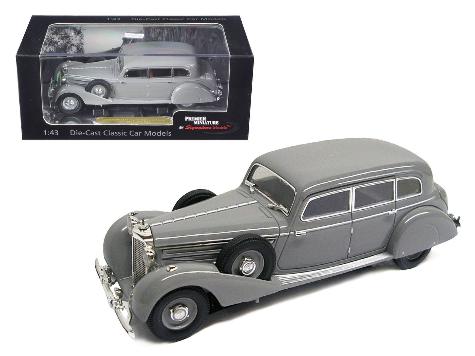 1938 Mercedes 770K Sedan Grey 1/43 Diecast Car Model by Signature ...